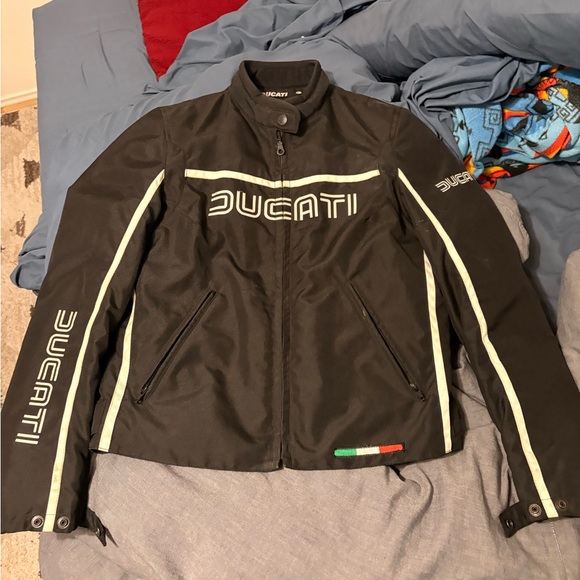 Ducati | Jackets & Coats | Ducati Motorcycle Jacket Black White Racing ...